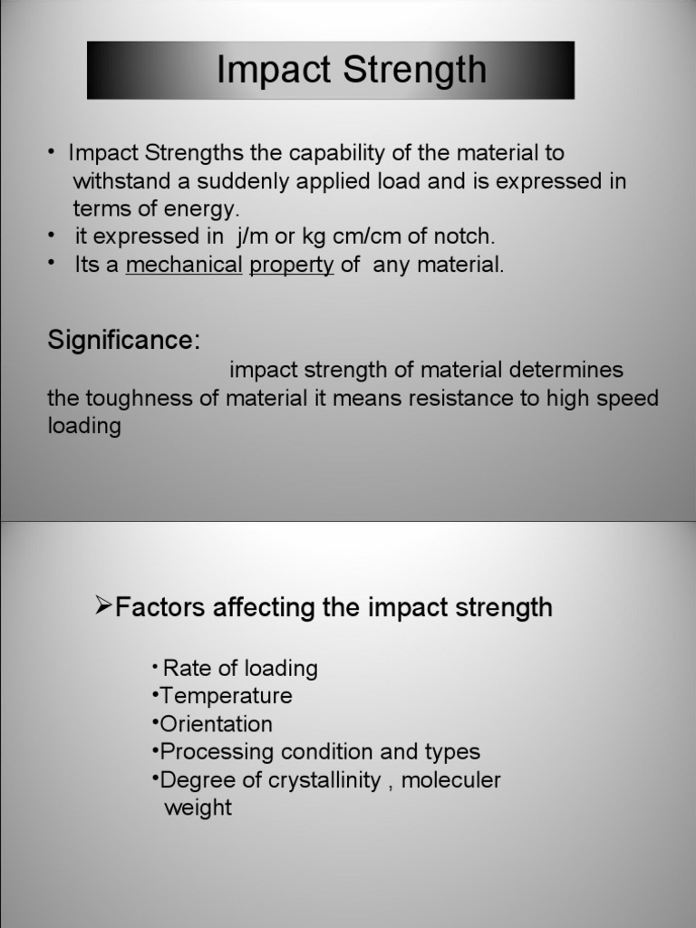 Understanding Impact Strength of Materials | PDF