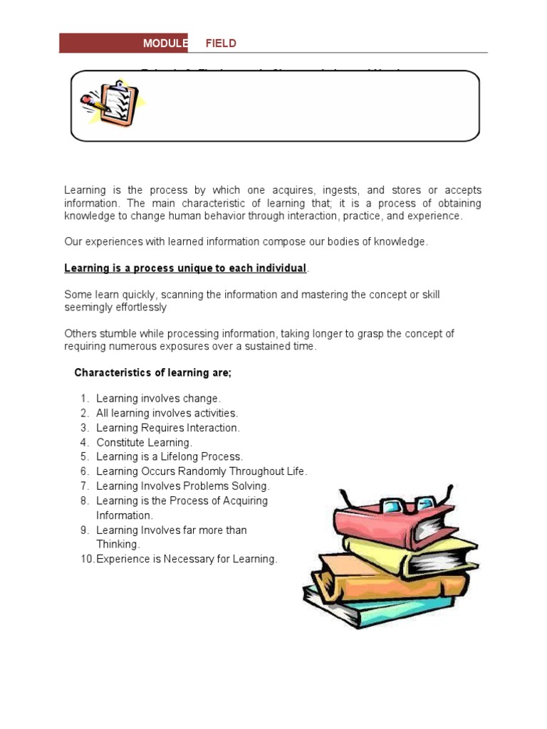 Episode-2-The-Learners-Characteristics-and-Needs (Uploaded) | PDF | Learning | Experience