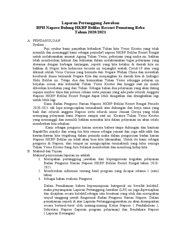 LPJ BPH Naposo 2021 | PDF