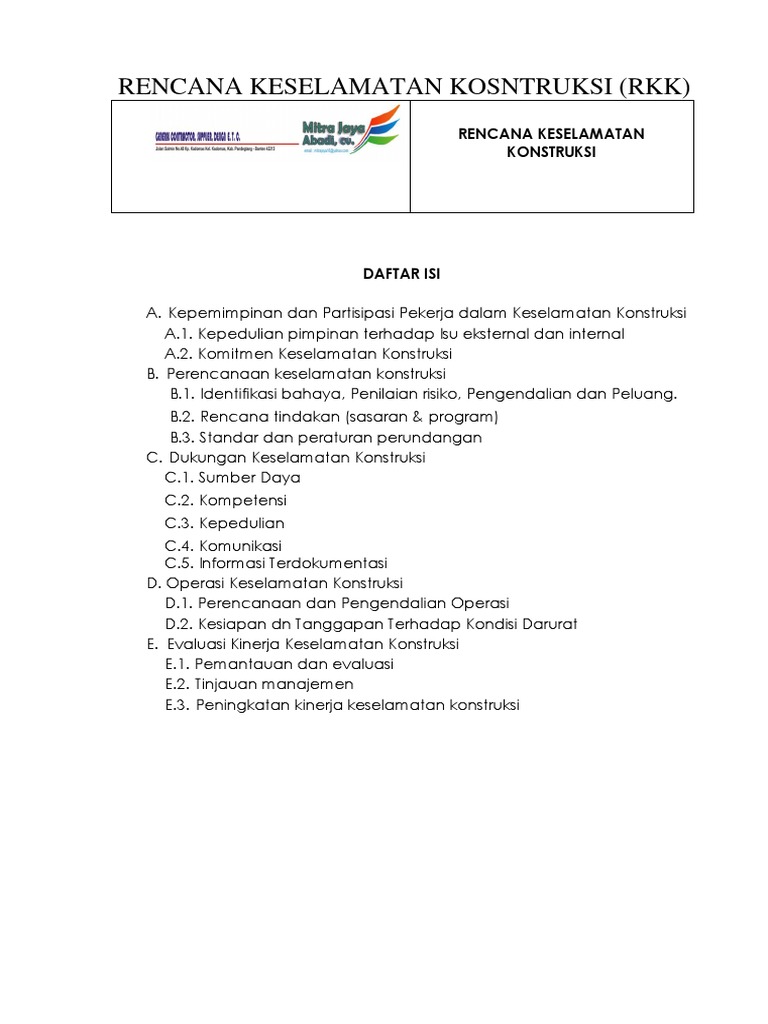 Contoh RKK Dan Metode Serta TKDN | PDF