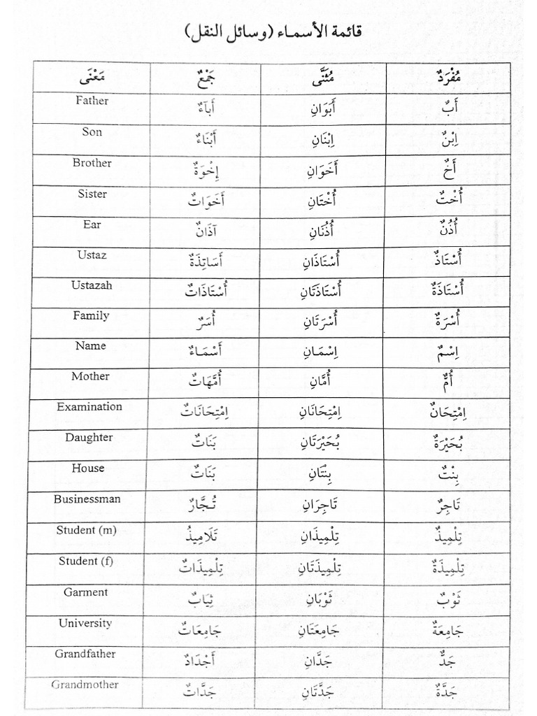 Mufrad Musanna Jama | PDF