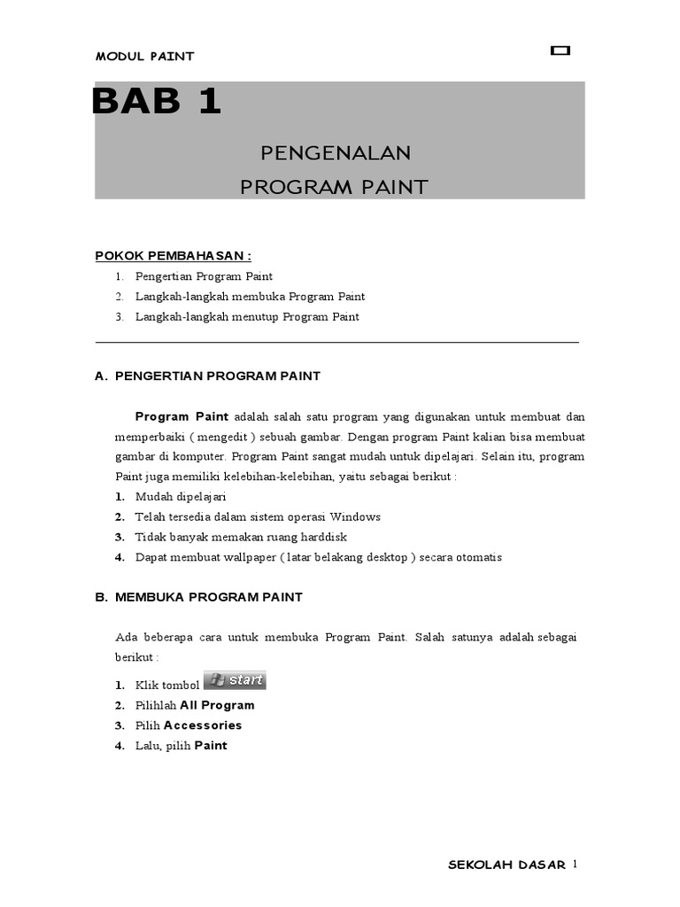 Materi Paint Tik | PDF