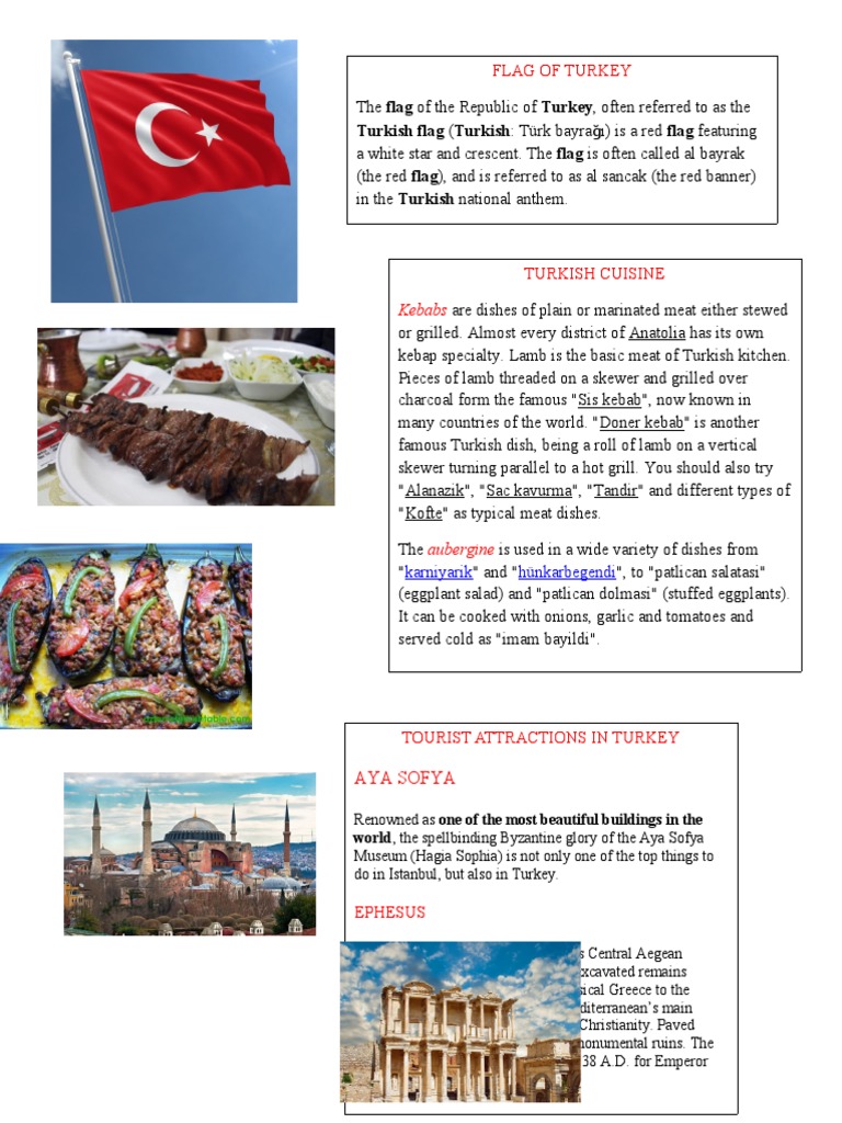 Turkish Flag (Turkish: Türk Bayrağı) Is A Red Flag Featuring | PDF ...