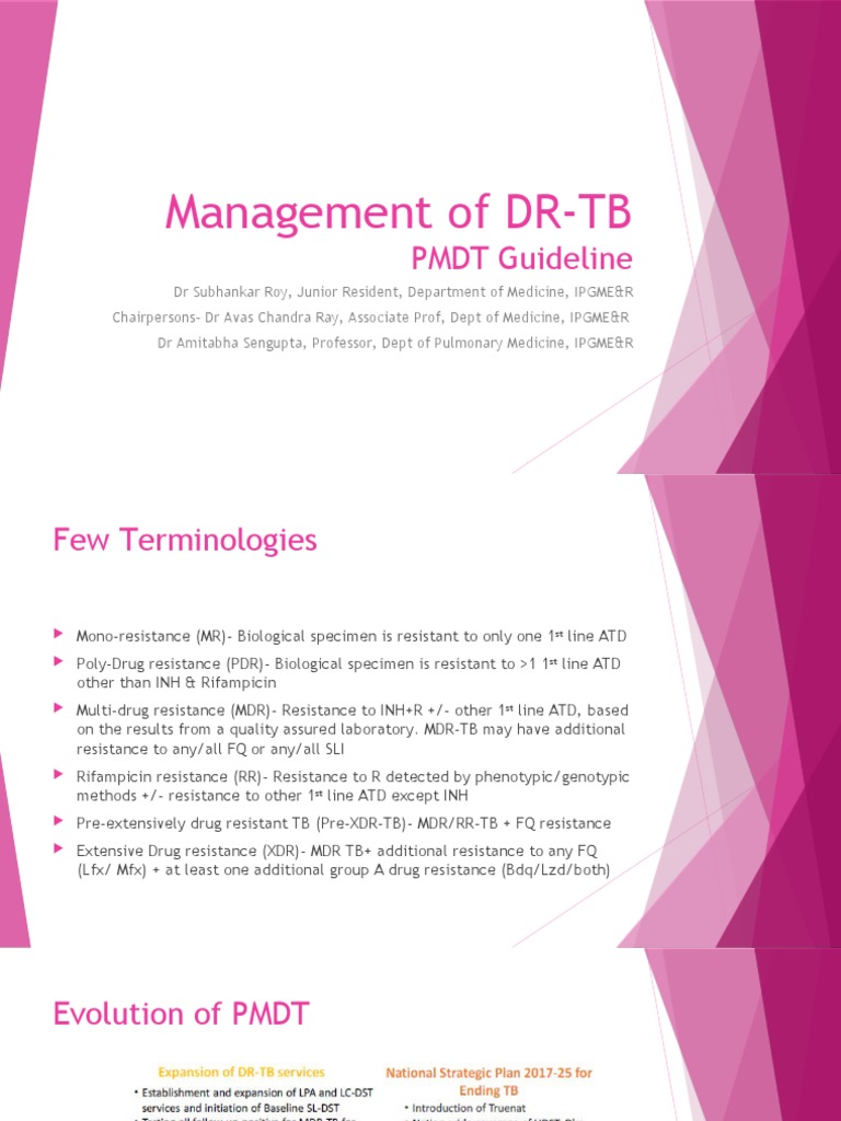 Management of DR-TB: Shorter Oral and Injectable Regimens | PDF ...