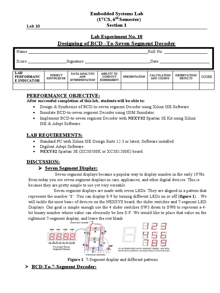 ESD Handout 10 | PDF | Vhdl | Binary Coded Decimal