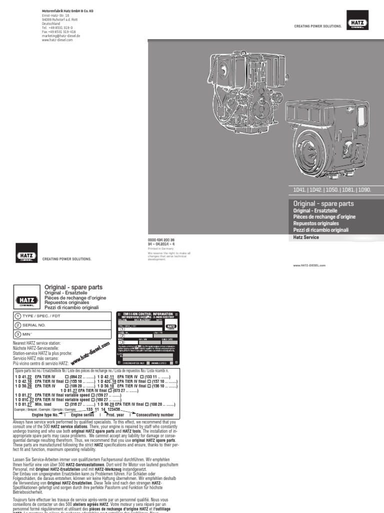 Duplex Drum Compactor - 43420036 - HATZ-1D41,1D42,1D50,1D81,1D90 | PDF