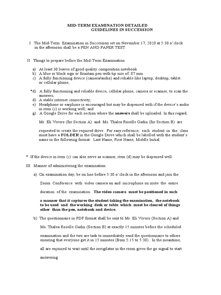 Paper and Pen Test Guidelines | PDF | Image Scanner | Laptop