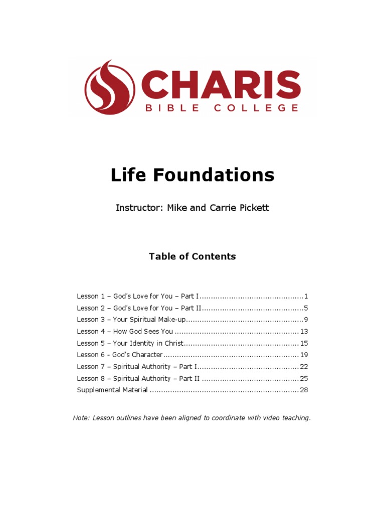 Life Foundations | PDF | Love | Jesus