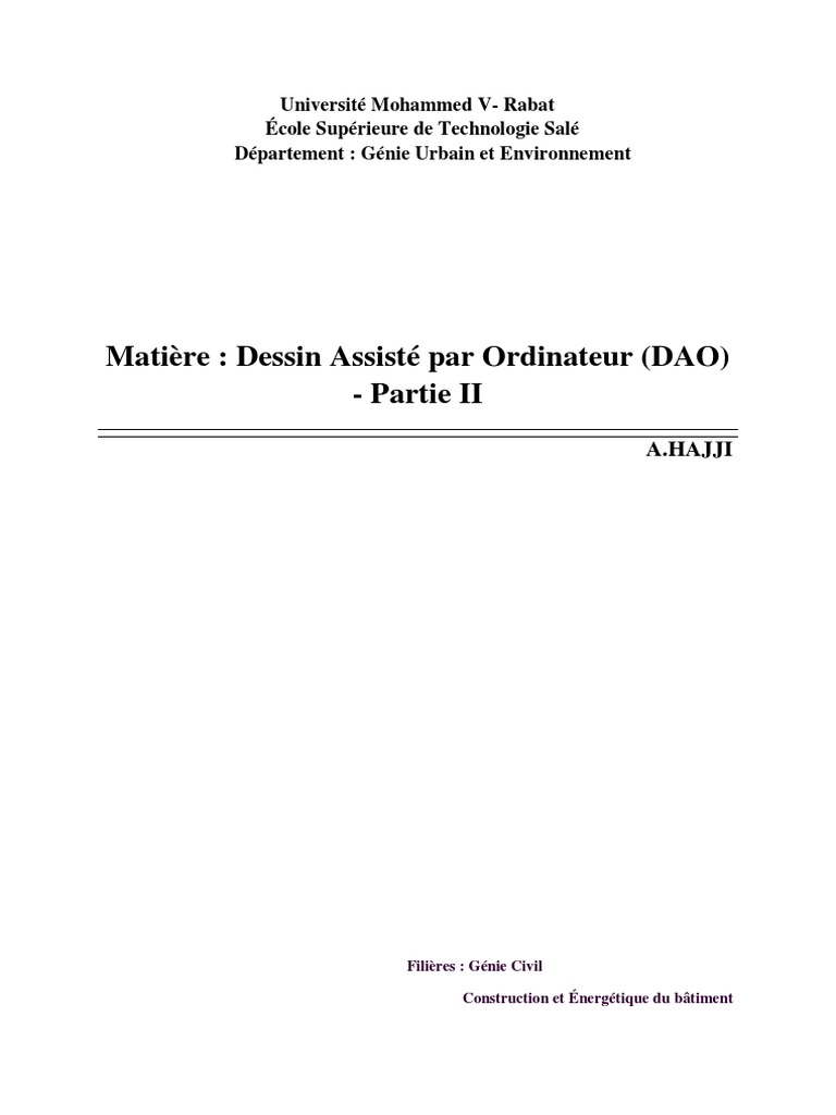 Cours Dessin Assisté Par Ordinateur (DAO) | PDF | Dessin | Couleur