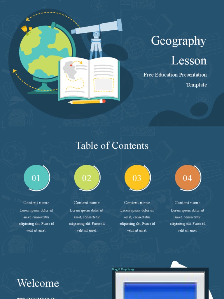 Geography Lesson Powerpoint Template By Slidewin Pdf Computing