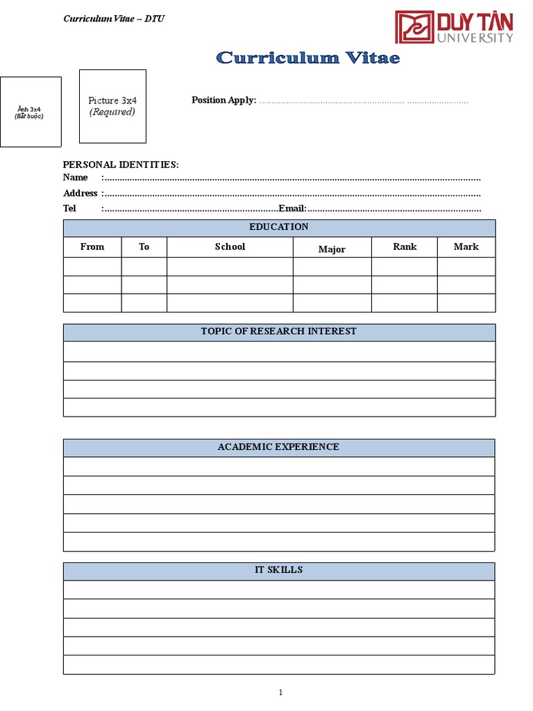 CVTemplate English | PDF