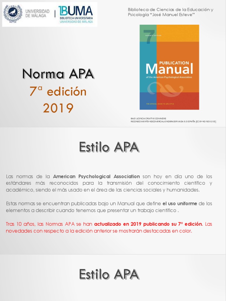 Norma Apa 2019 7 Edición Pdf Estilo Apa Comillas