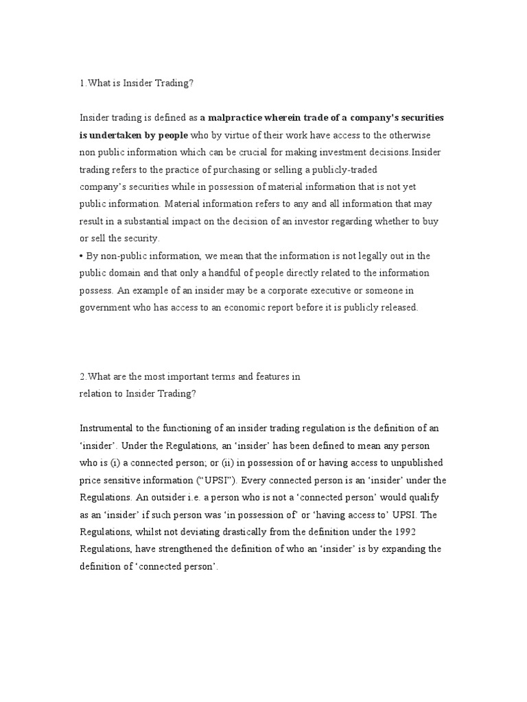 Corporate Insider Trading | PDF | Insider Trading | Government