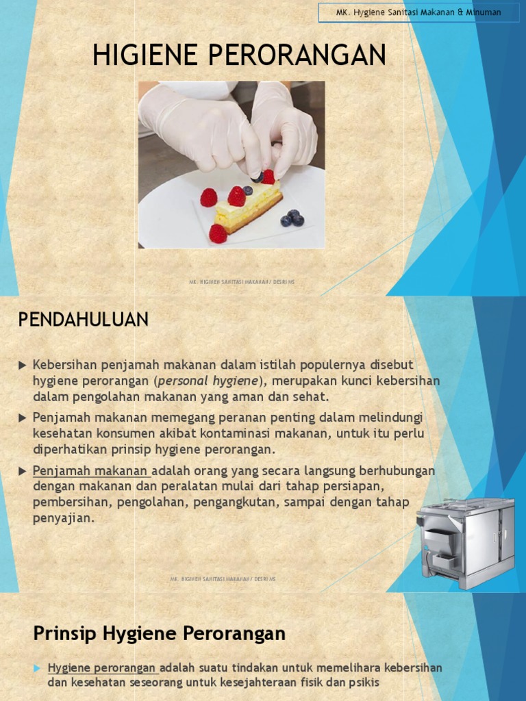 Prinsip Hygiene Perorangan Penjamah Makanan Pdf