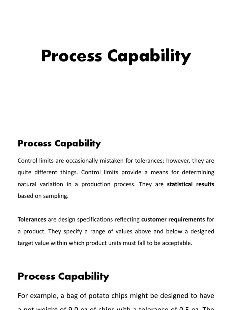 Process Capability | PDF | Engineering Tolerance | Business Process