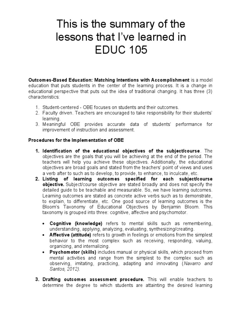 Gose Educ 105 | PDF | Educational Assessment | Test (Assessment)