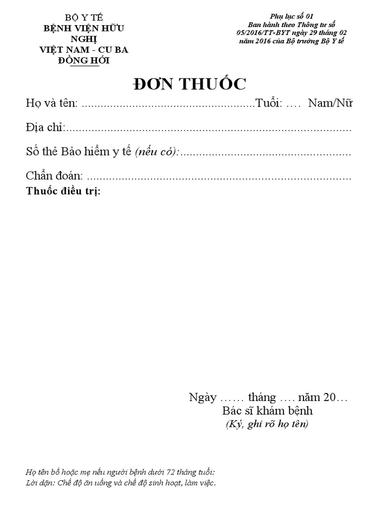 Mau Don Thuoc | PDF