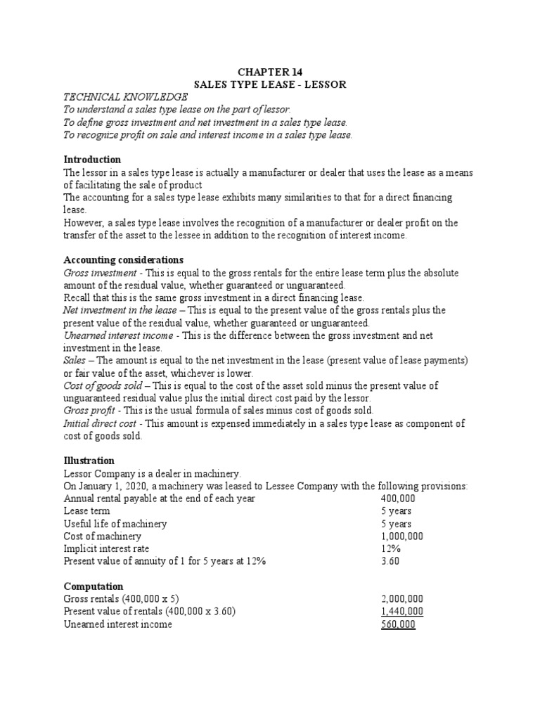 Chapter 14 Ia2 | PDF | Lease | Present Value