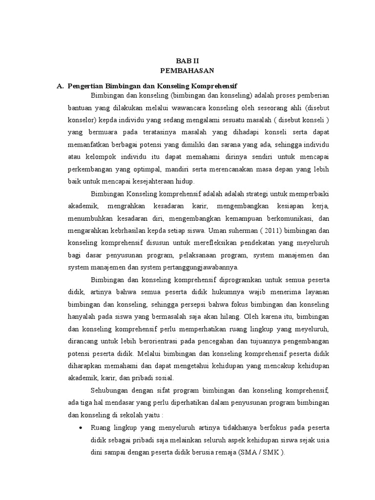 Bimbingan Konseling Komprehensif | PDF