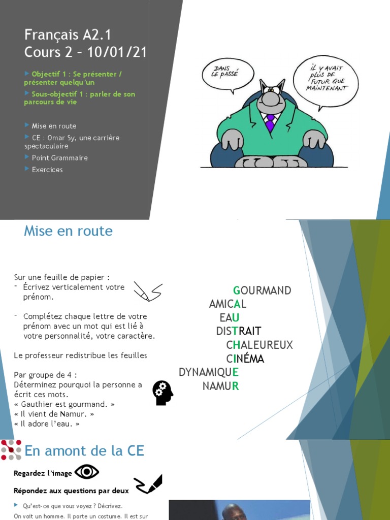 Présentez-vous en français A2.1 | PDF