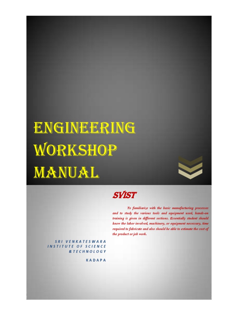 Svist - Engineering Workshop Manual | PDF | Plywood | Wood