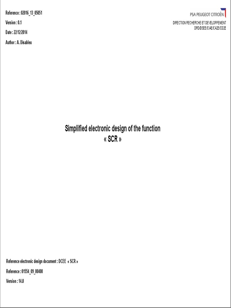Simplified Electronic Design of the SCR Function for Conventional ...