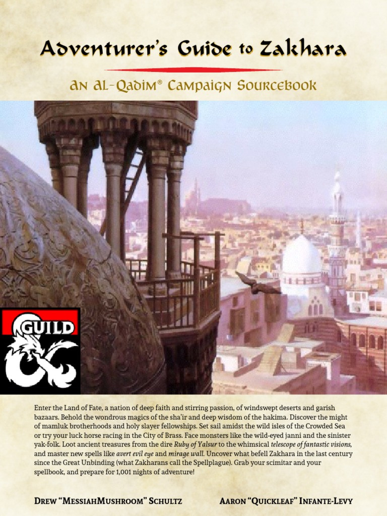 Zakhara Adventurer's Guide - TOC | PDF | Fantasy Role Playing Games ...