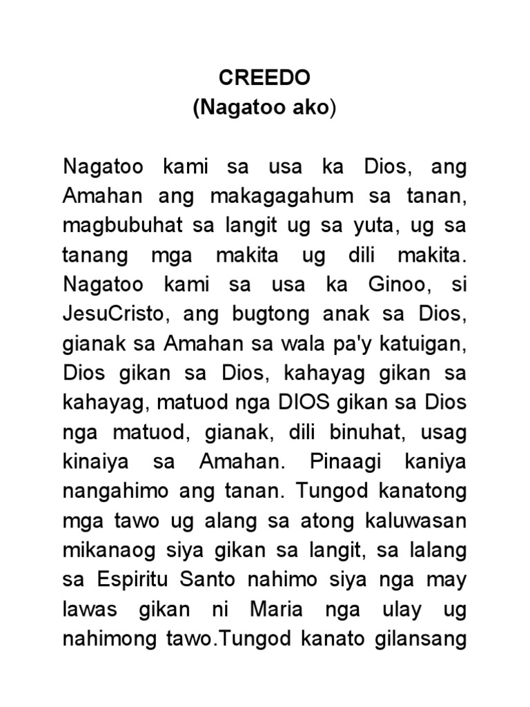 CREEDO (Nagatoo Ako) | PDF