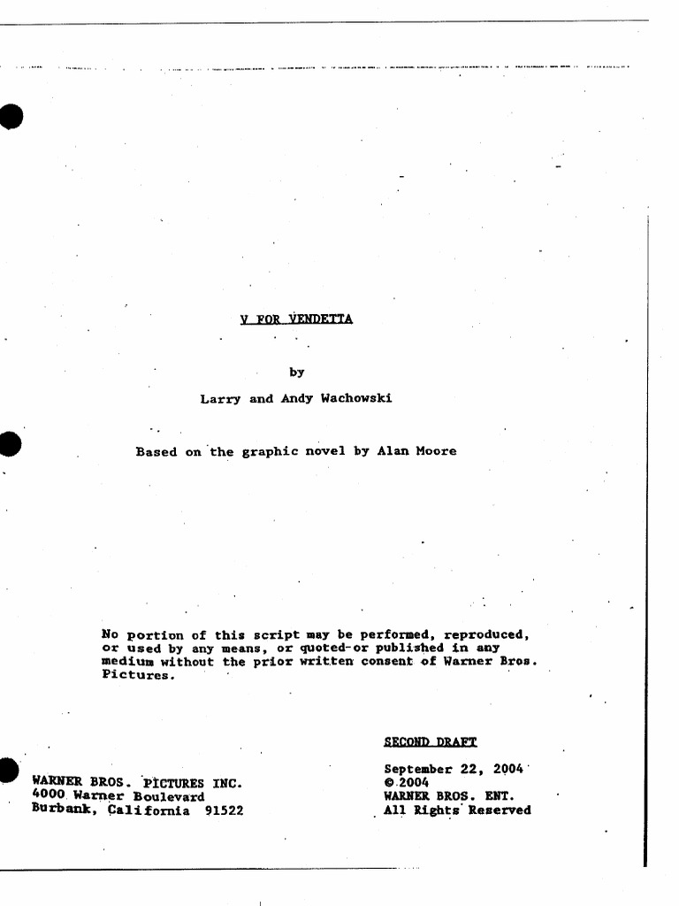V For Vendetta | PDF