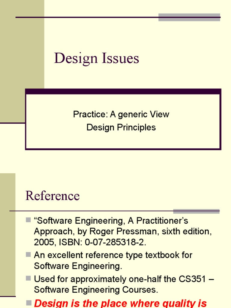 Design Issues: Practice: A Generic View Design Principles | Descargar gratis PDF | Design ...