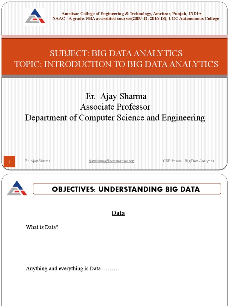 Big Data Analytics PPT-2 (Section-A) | PDF | Byte | Big Data