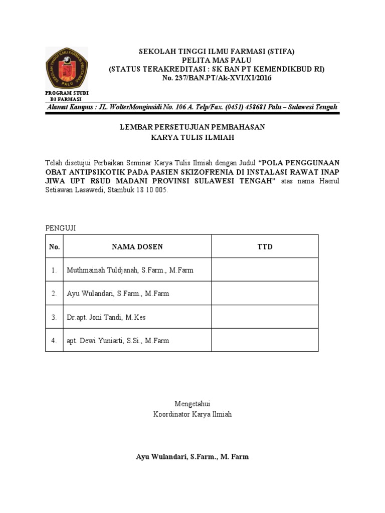 Lembar Revisi Kti | PDF