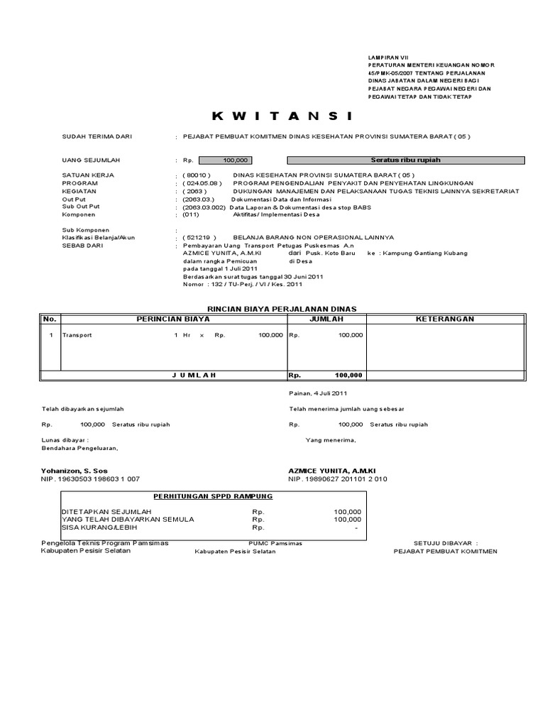 Kwitansi Pamsimas 03 | PDF