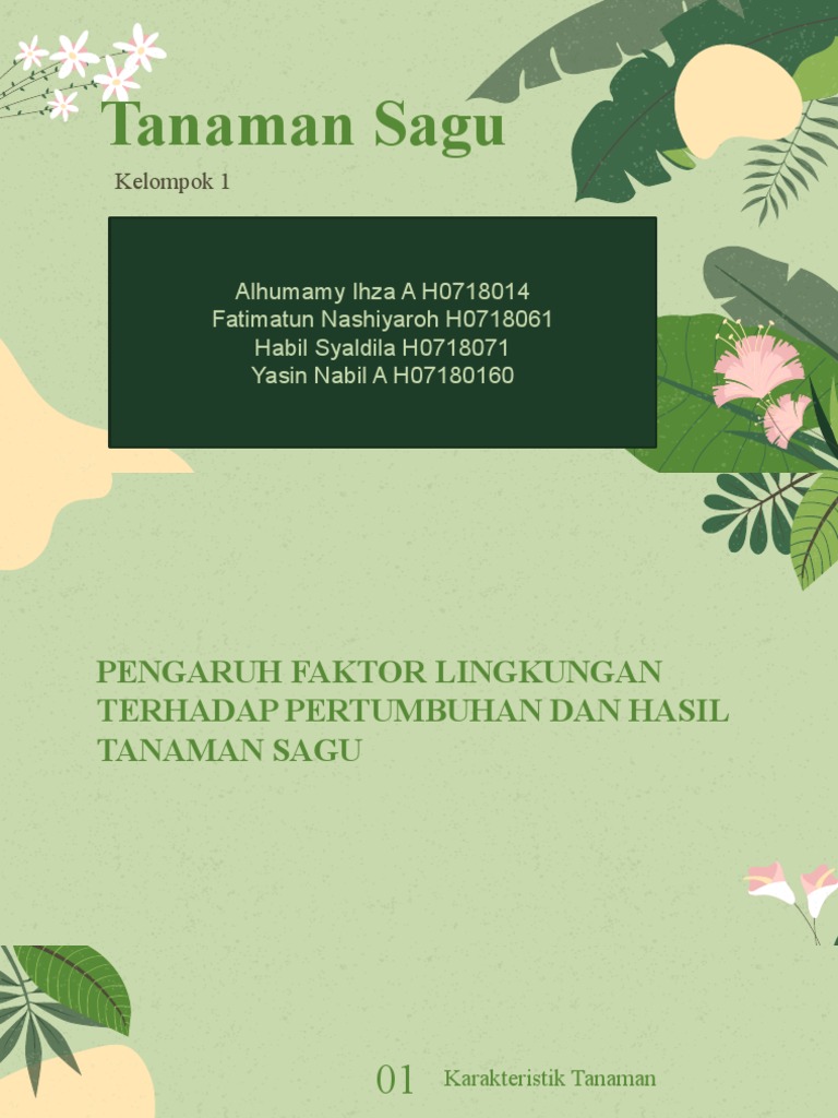 TPTPO Powerpoint Kelompok 1 Tanaman Sagu | PDF | Sains & Matematika | Teknologi & Rekayasa