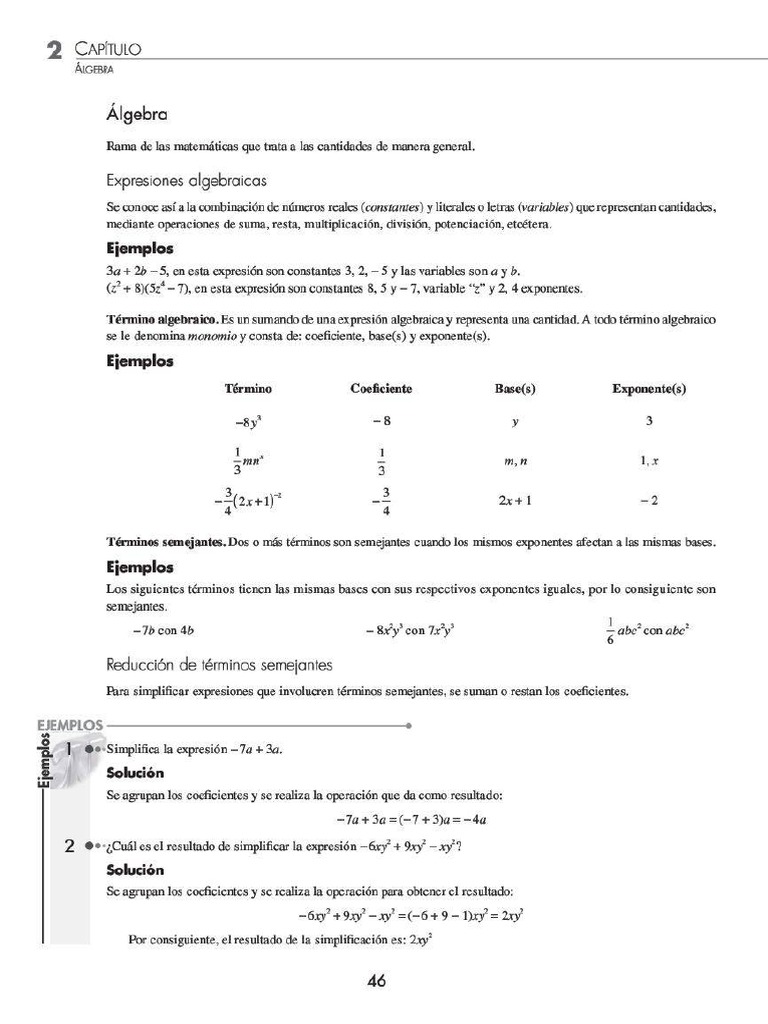 Material de Apoyo Principios Del Algebra | PDF | Matemáticas | Álgebra