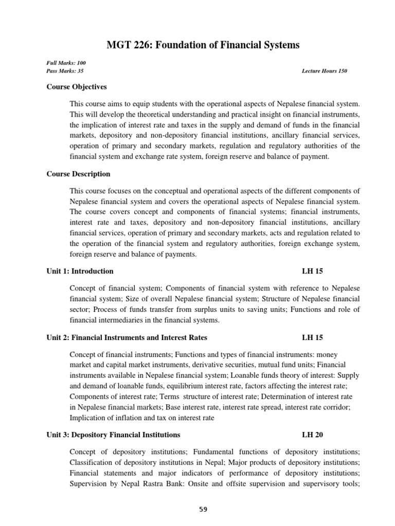 BBS Foundation of Financial System | PDF | Banks | Interest