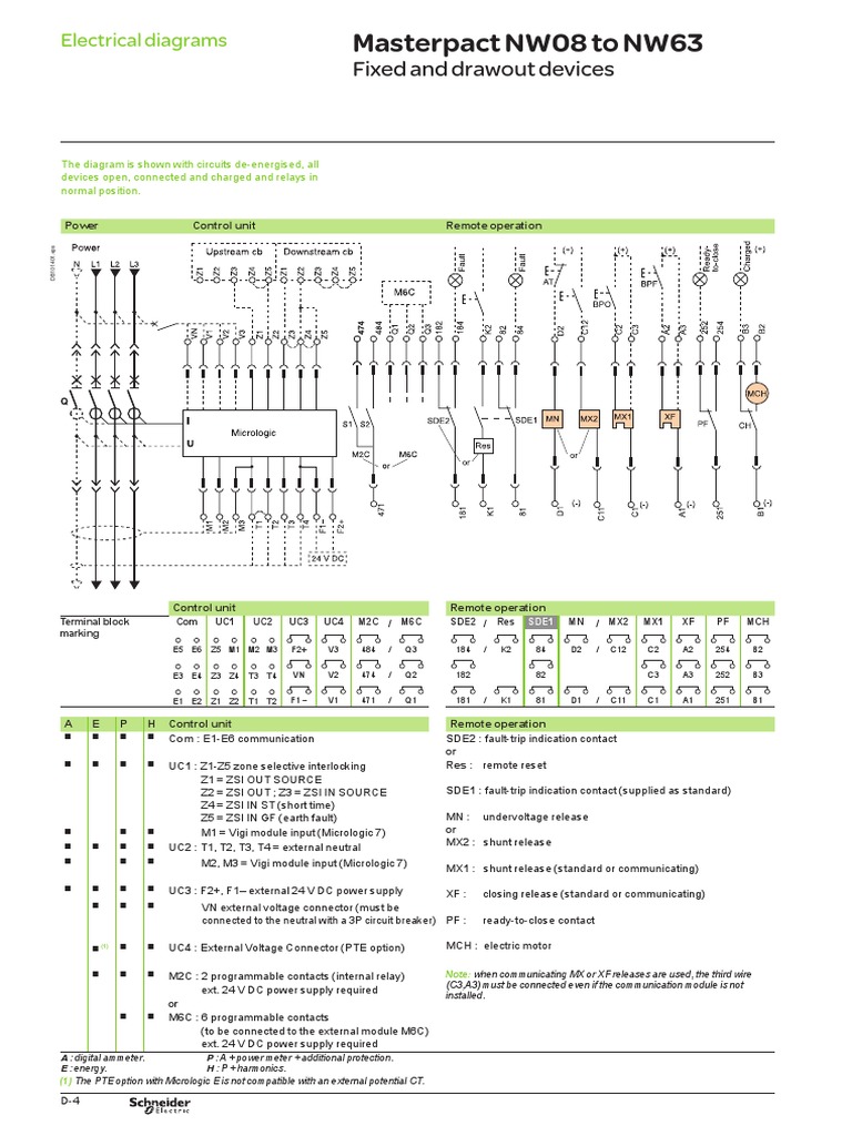 Masterpact NW08 To NW63: Fixed and Drawout Devices | PDF | Power Supply ...