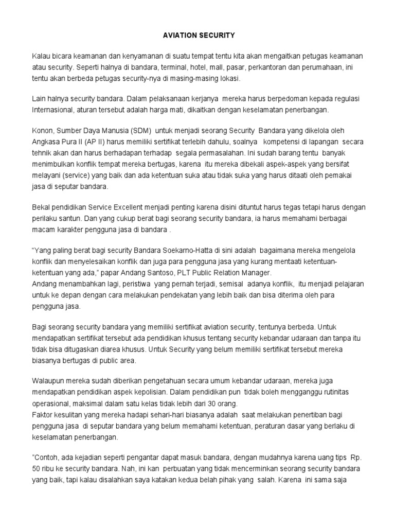Aviation Security | PDF | Komputer