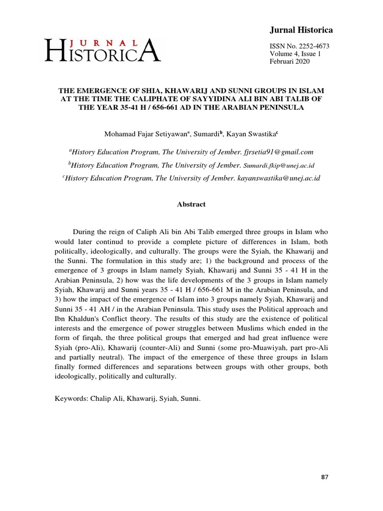 Munculnya Golongan | PDF | Ali | Sunni Islam