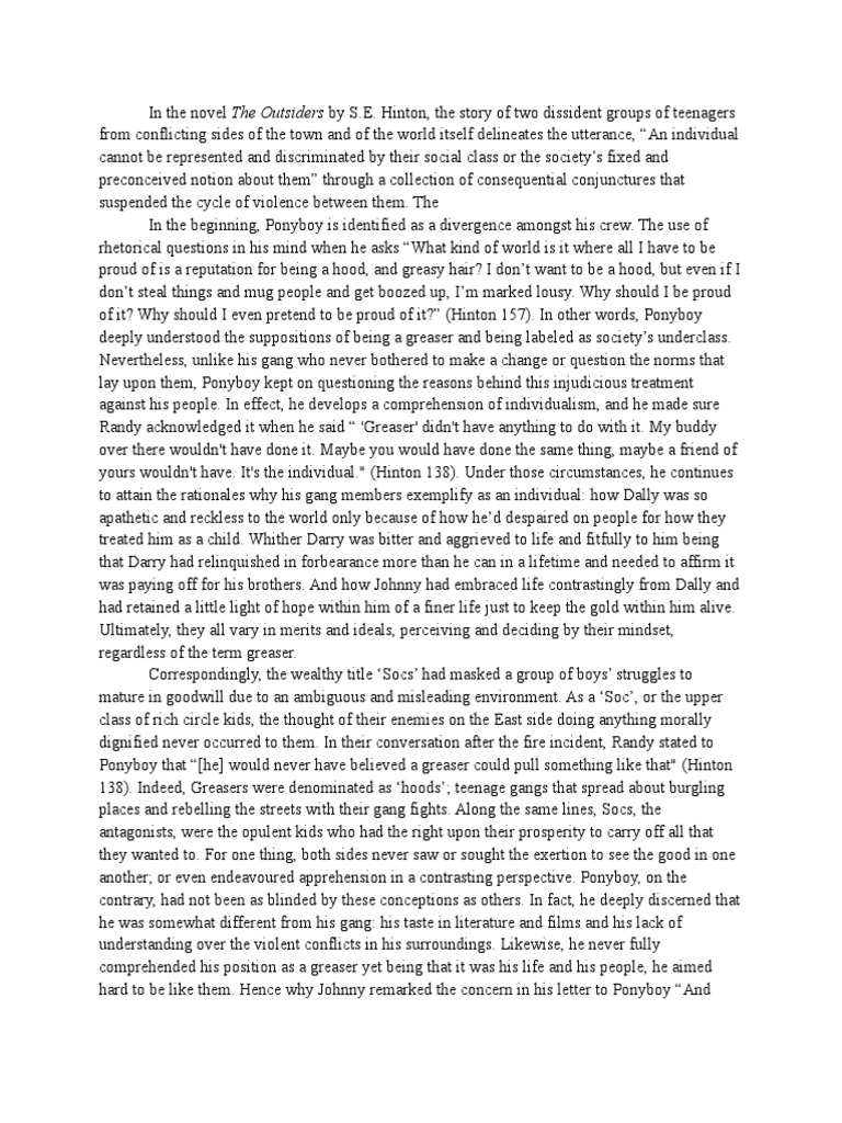 Weebly - Pink Wachirapaet - The Outsiders - Tepac Paragraphs Summative ...