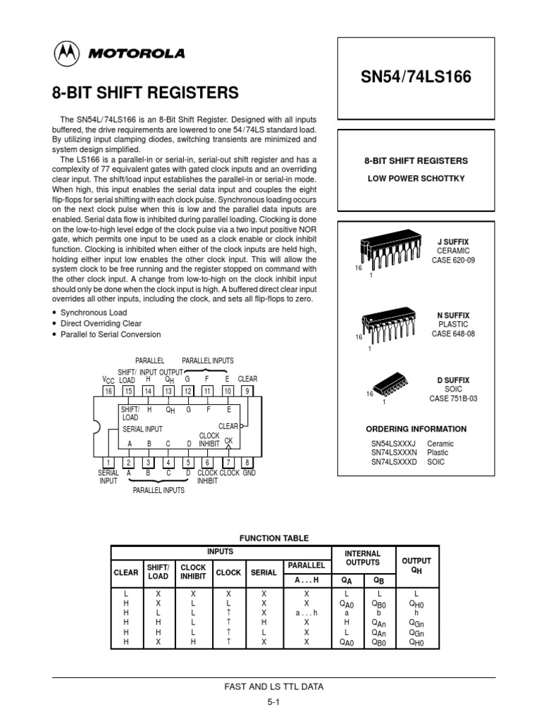 Low Power 8-Bit Parallel-In Serial-Out Shift Register with Direct ...