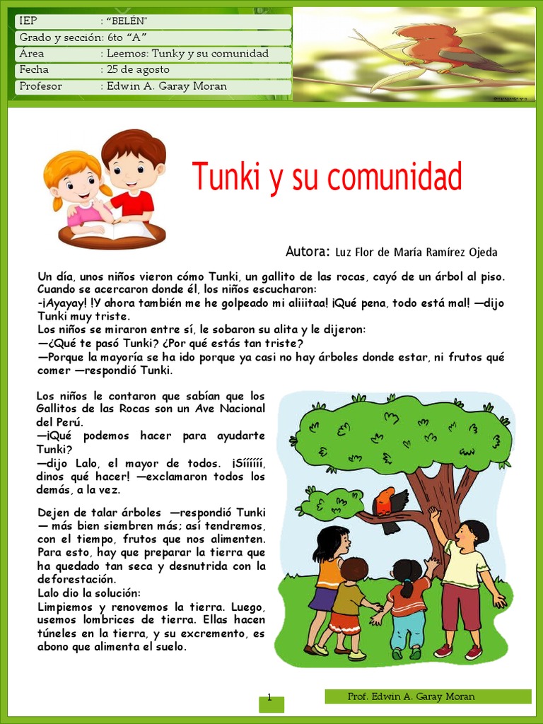 PLAN LECTOR - Tunky y Su Comunidad | PDF