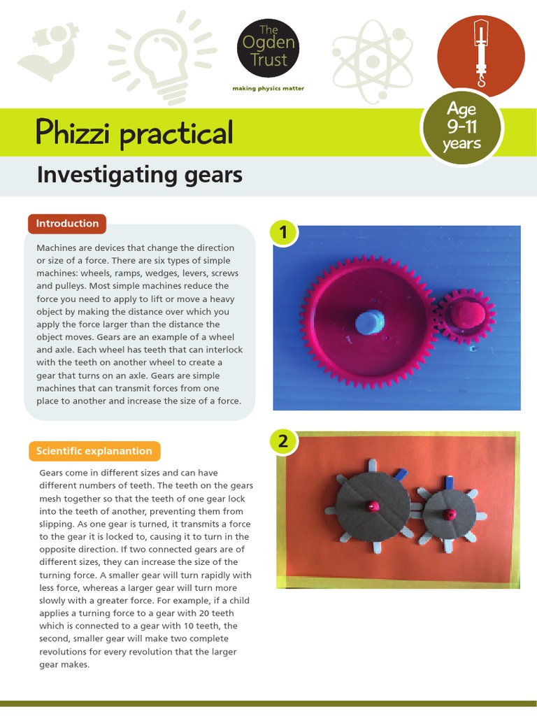 Phizzi Practicals Investigating-Gears | PDF | Gear | Machines