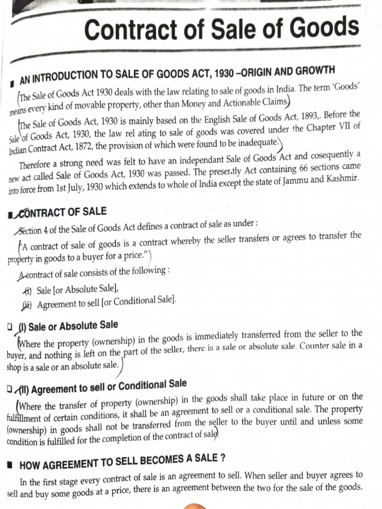 Essentials of a Valid Contract of Sale: Analyzing the Key Elements and ...