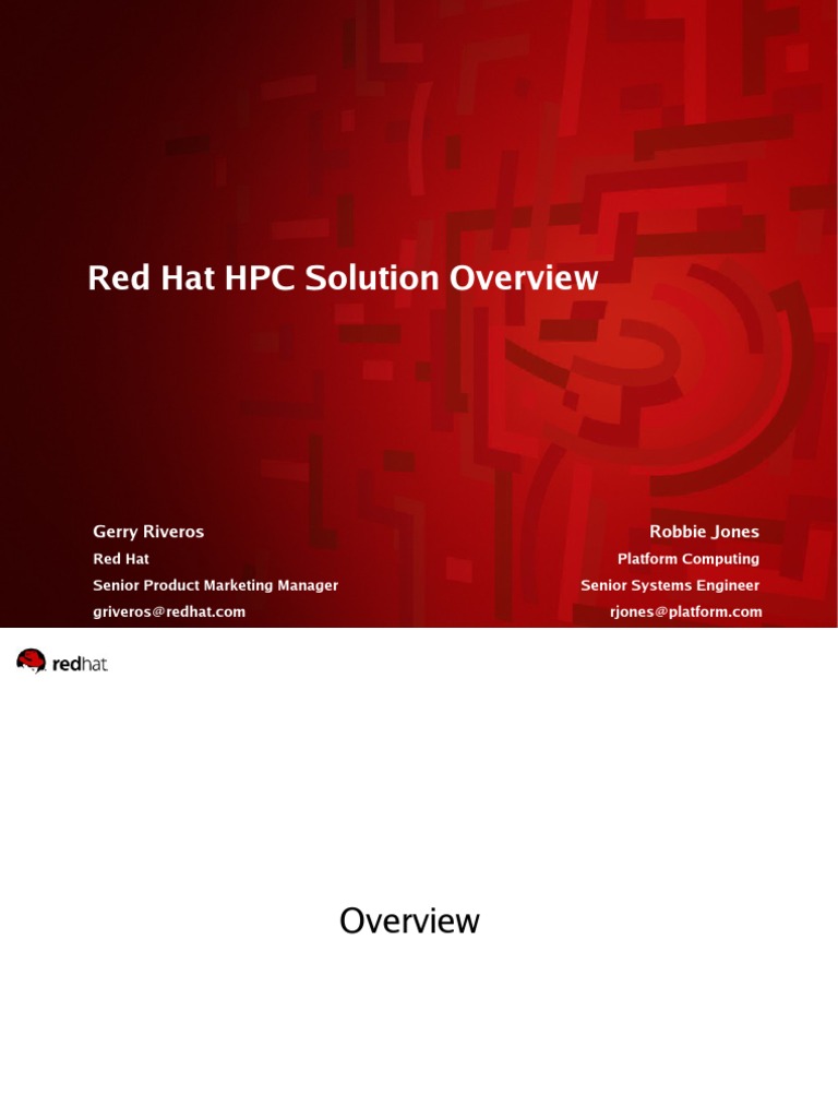 Red Hat HPC Solution Overview | PDF | Computer Cluster | Supercomputer