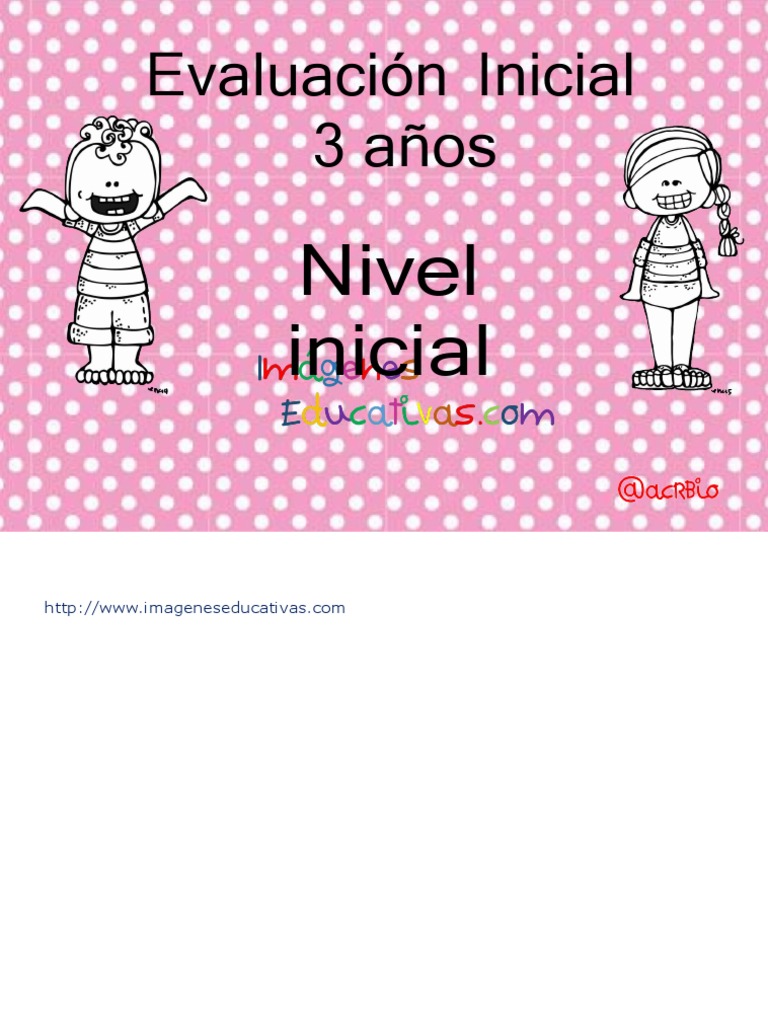 Evaluación Inicila 3 Años IE Original | PDF