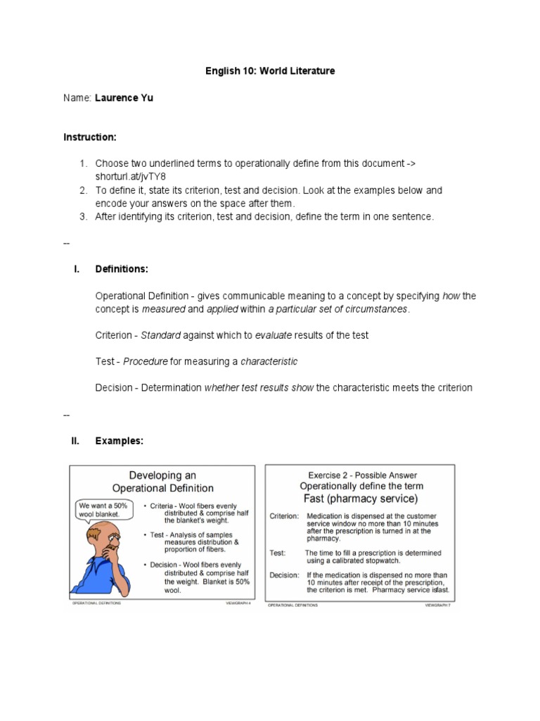 Operational Definitions in Research | PDF | Cognition