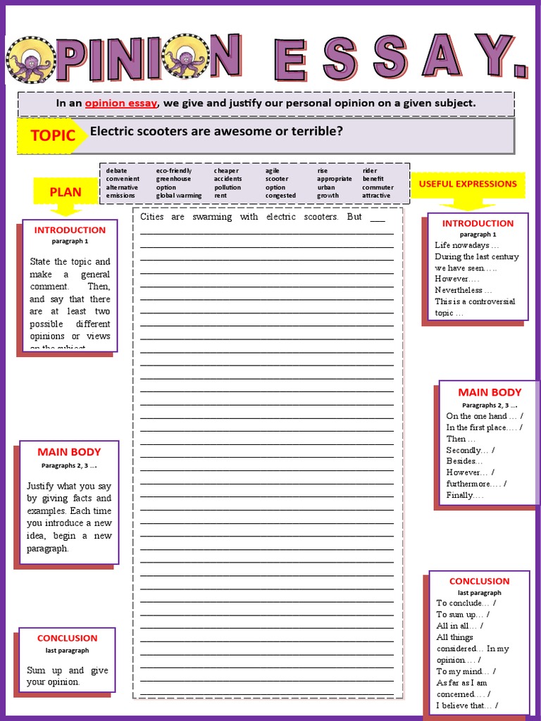 Opinion Essay. Worksheet | Download Free PDF | Natural Environment ...