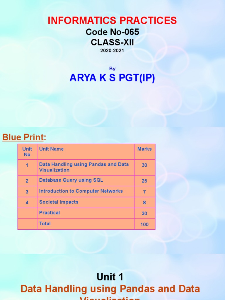 On Data Handling Using Pandas I Pdf Array Data Type Python Programming Language 4365