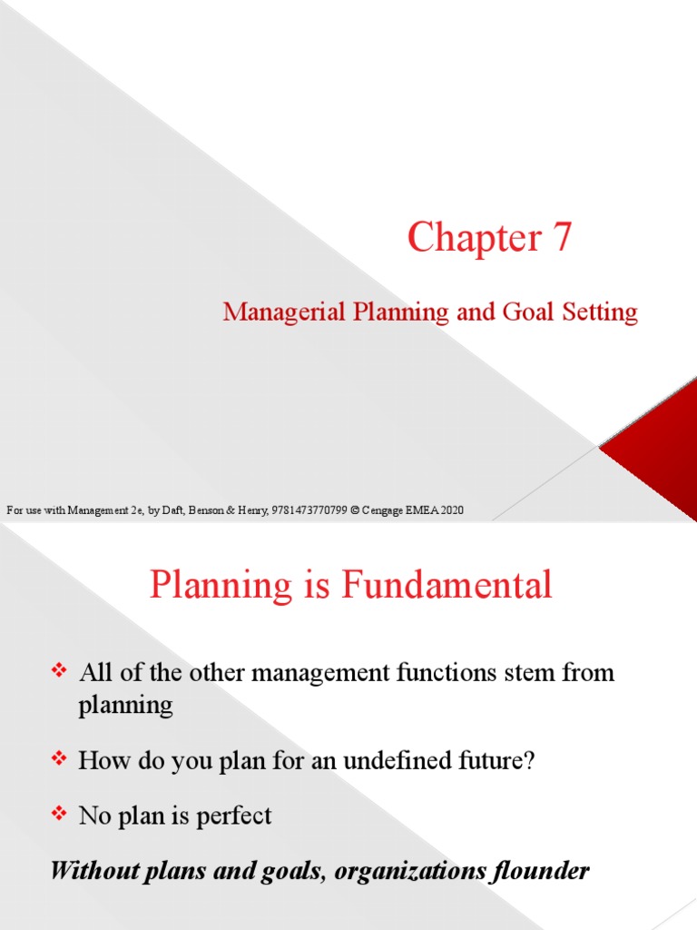Managerial Planning and Goal Setting | PDF | Goal | Goal Setting